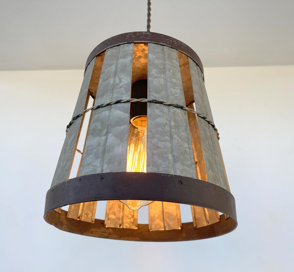 Galvanized INDUSTRIAL Pendant Light | Farmhouse Laundry Room Lighting ...