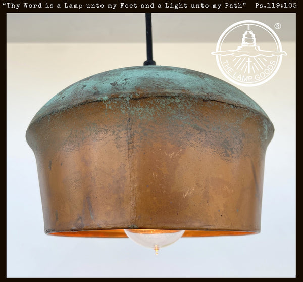 HANDCRAFTED Copper Pendant Light Fixture | Rustic Lighting - The Lamp Goods