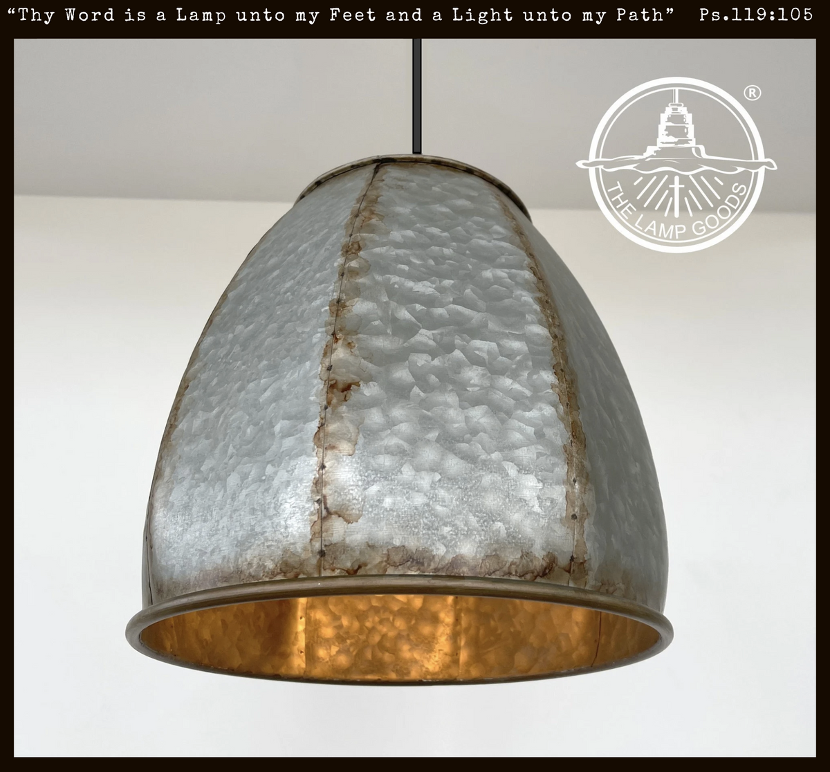 Rustic Galvanized Dome Industrial Pendant Light Fixture Modern ...
