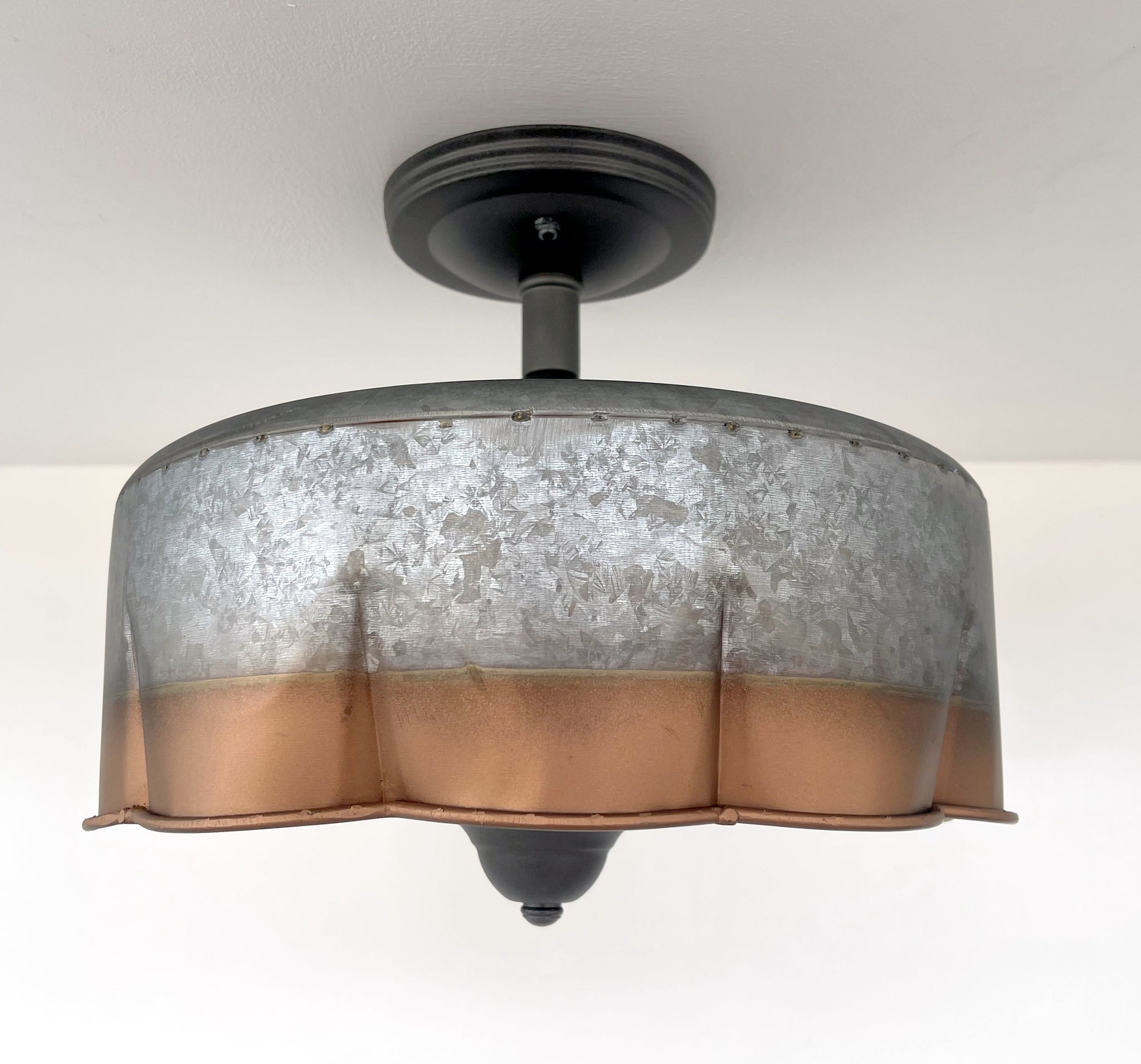 Galvanized Metal Ceiling Light