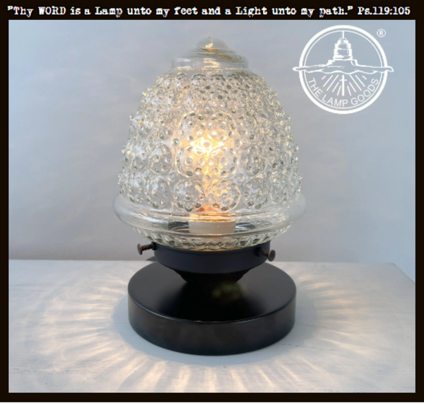 Antique Acorn Table Lamp for Nightstand with Vintage Glass Plug-in ...