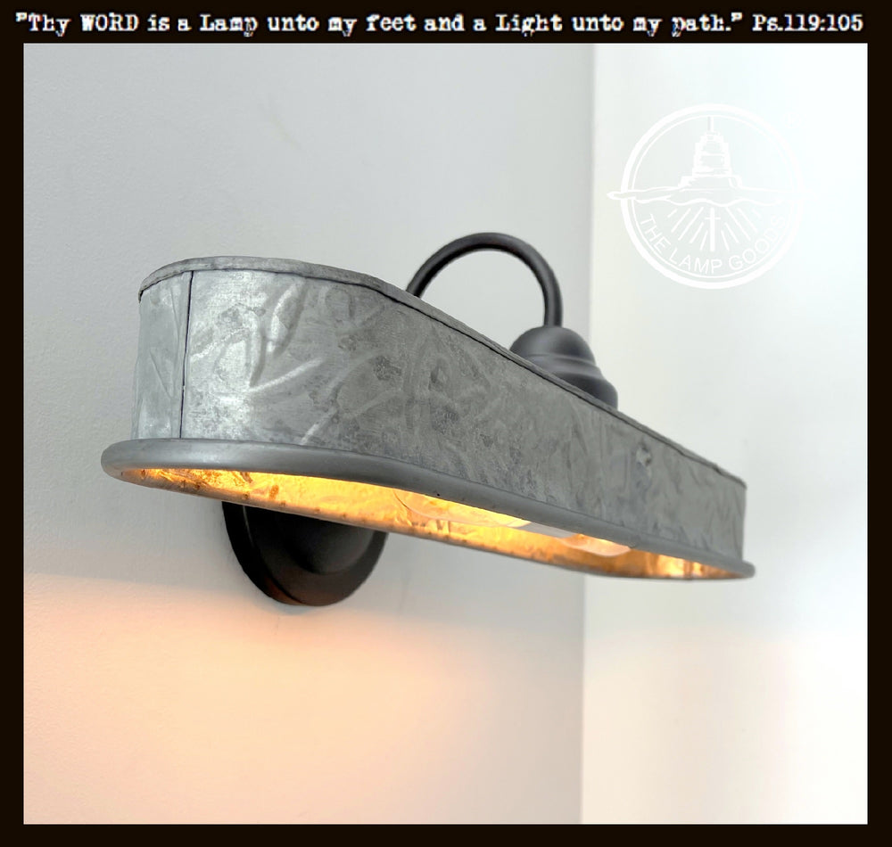 Galvanized Metal Modern Farmhouse & Rustic Wall Sconces - The Lamp Goods