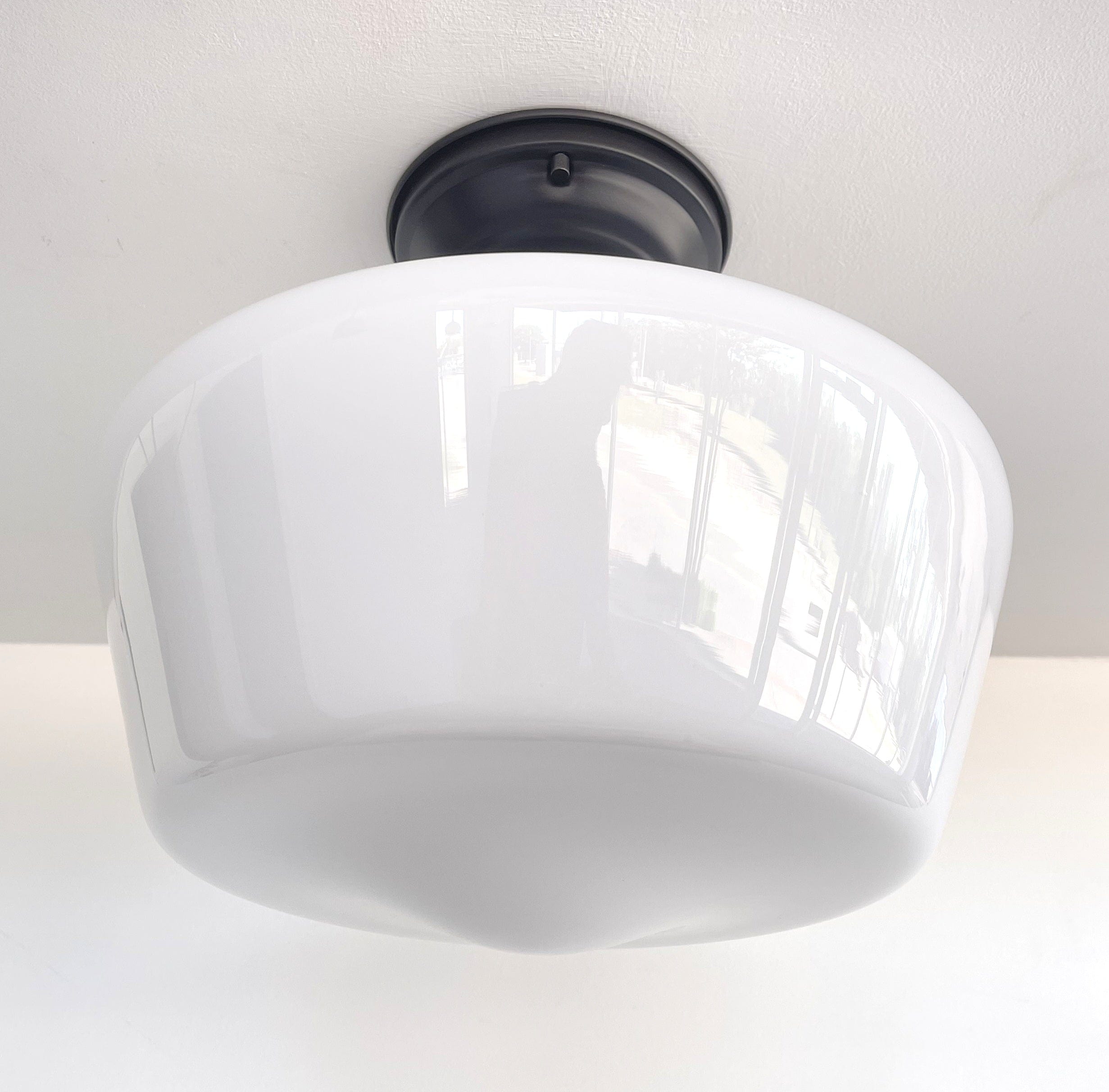 Urban Schoolhouse Milk Glass LIGHT Fixture and Pendant Lighting - The ...
