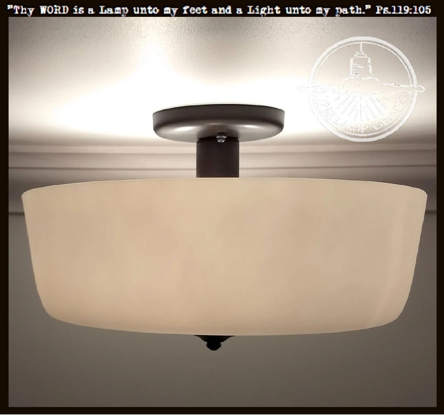 Milk Glass Flush Mount Light for Ceiling Lighting - The Lamp Goods