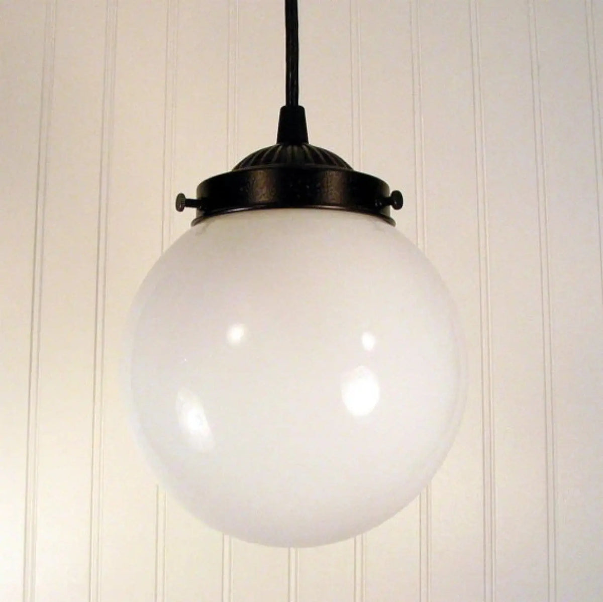 Milk Glass Pendant Light | Opal Glass | Milk Glass Lighting Fixture ...