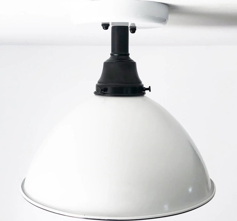 Large White Enamel Modern Farmhouse Ceiling Lighting - The Lamp Goods