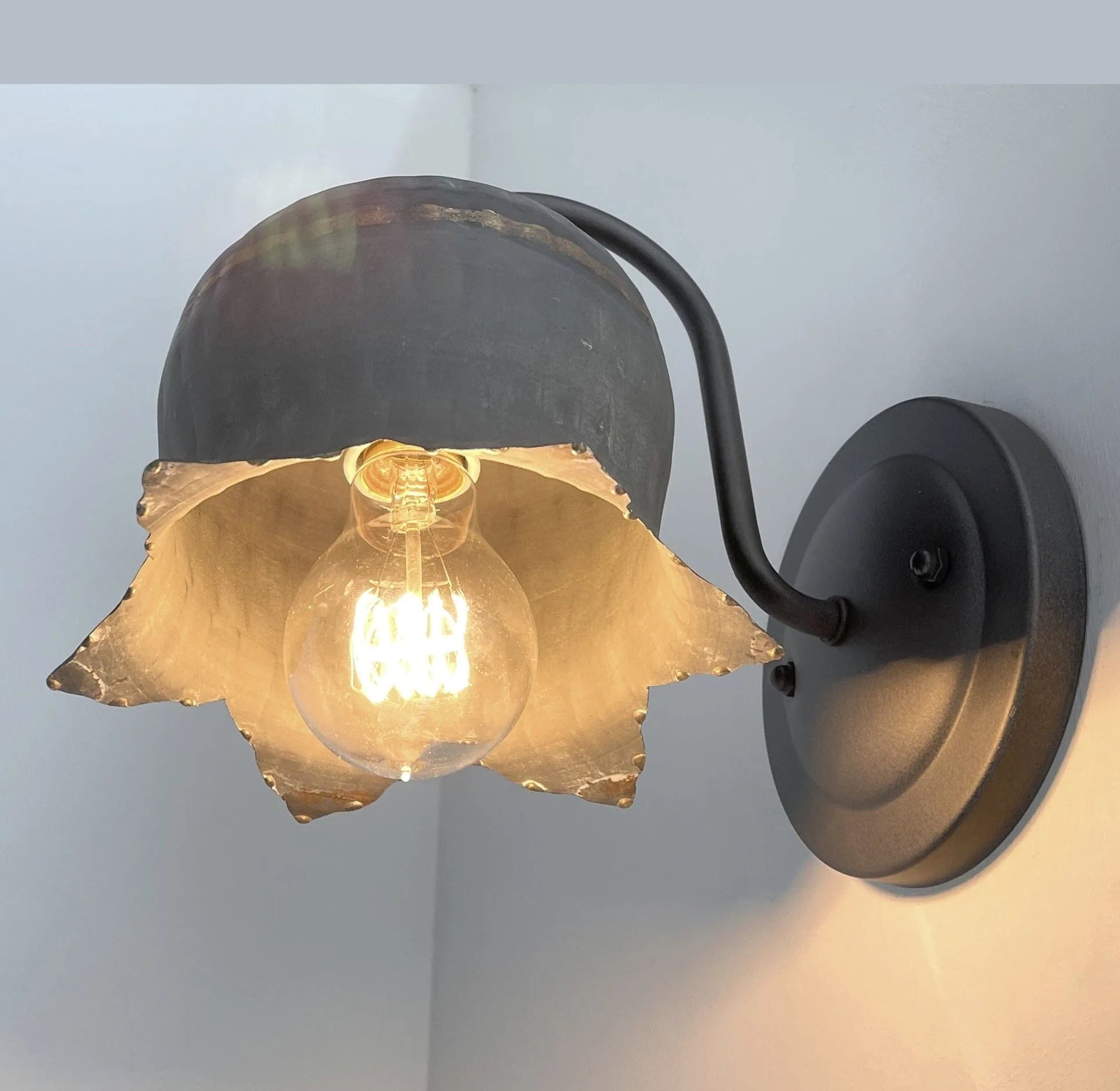 Farmhouse Wall Sconce Lights | Galvanized Wall Sconce - The Lamp Goods