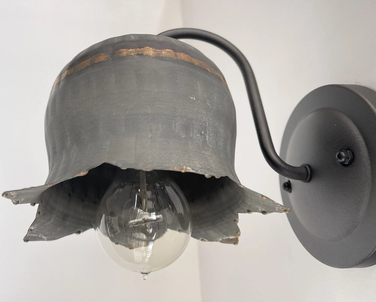 Farmhouse Wall Sconce Lights | Galvanized Wall Sconce - The Lamp Goods