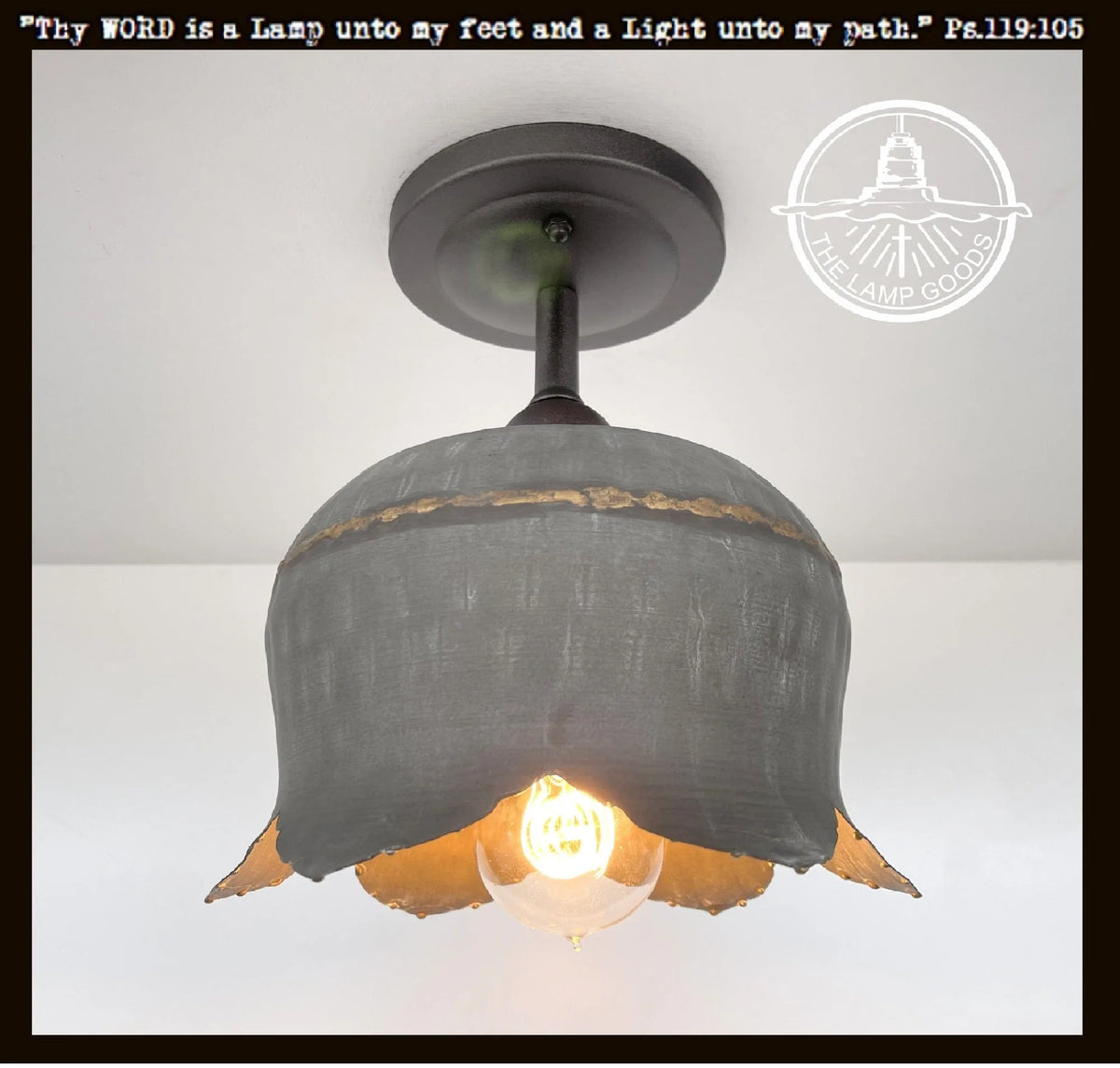 Lotus Galvanized Ceiling Light - The Lamp Goods