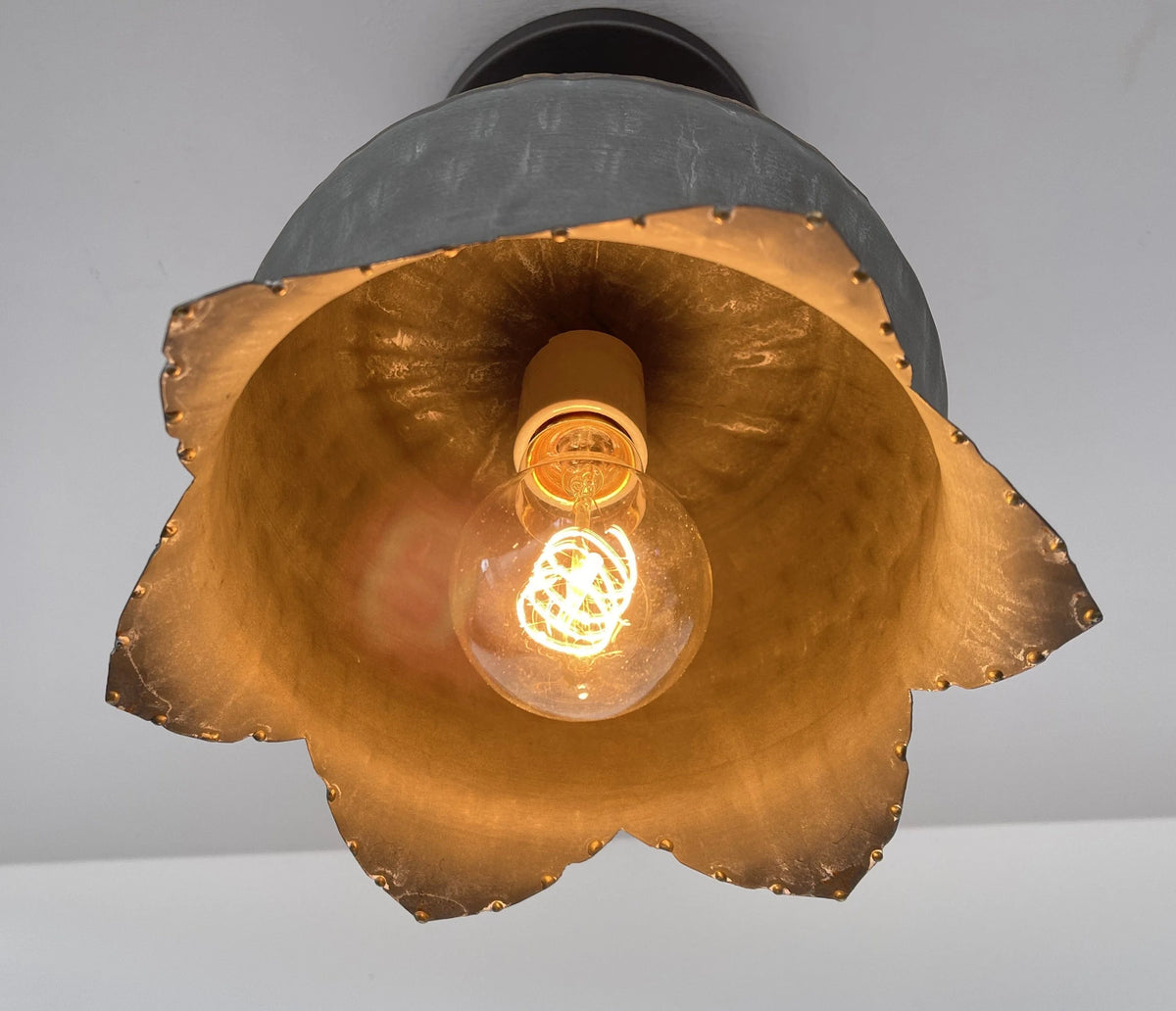 Lotus Galvanized Ceiling Light - The Lamp Goods
