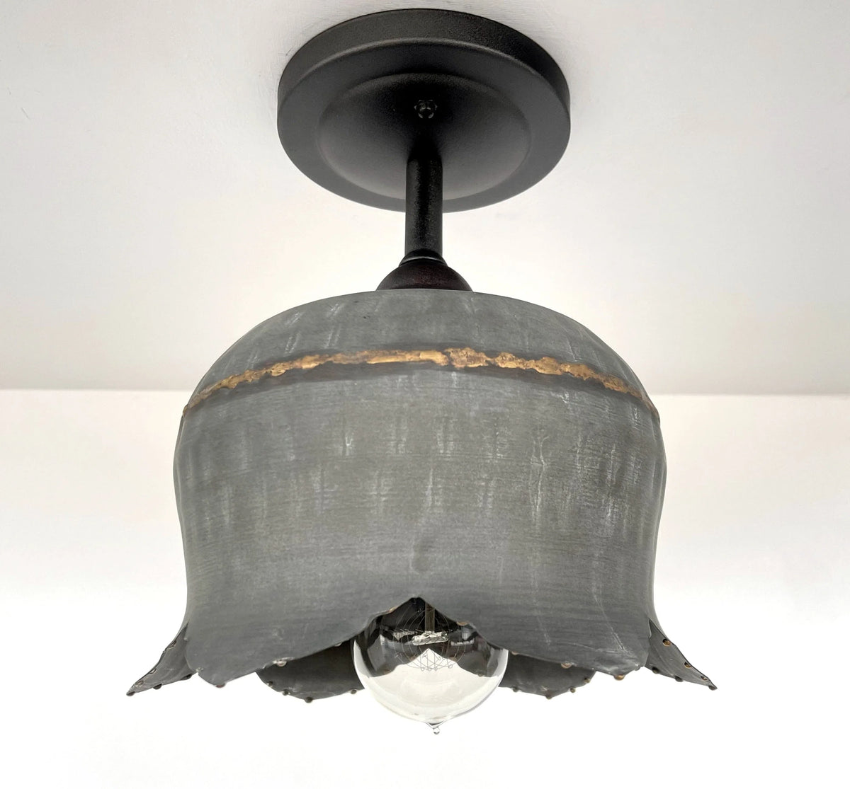 Lotus Galvanized Ceiling Light - The Lamp Goods