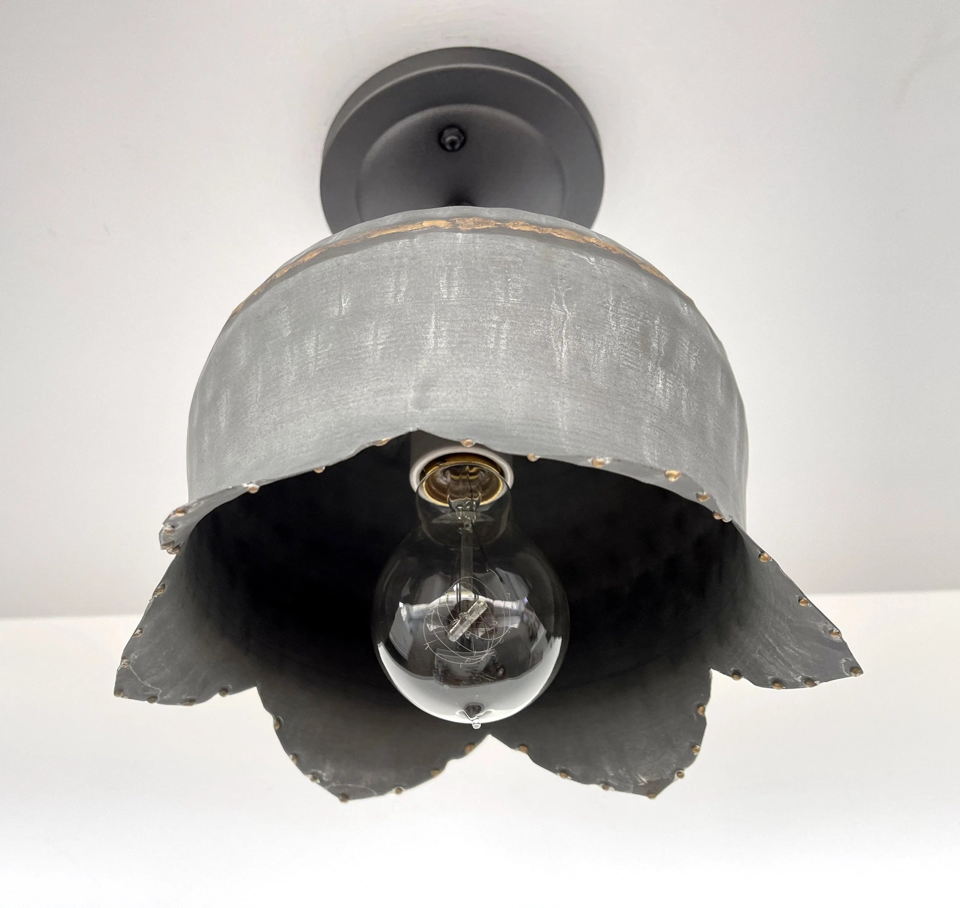 Lotus Galvanized Ceiling Light - The Lamp Goods