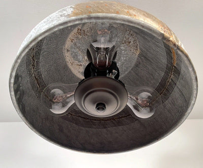 Galvanized Ceiling Lighting | Rustic Lights | Farmhouse Flush Mounts ...