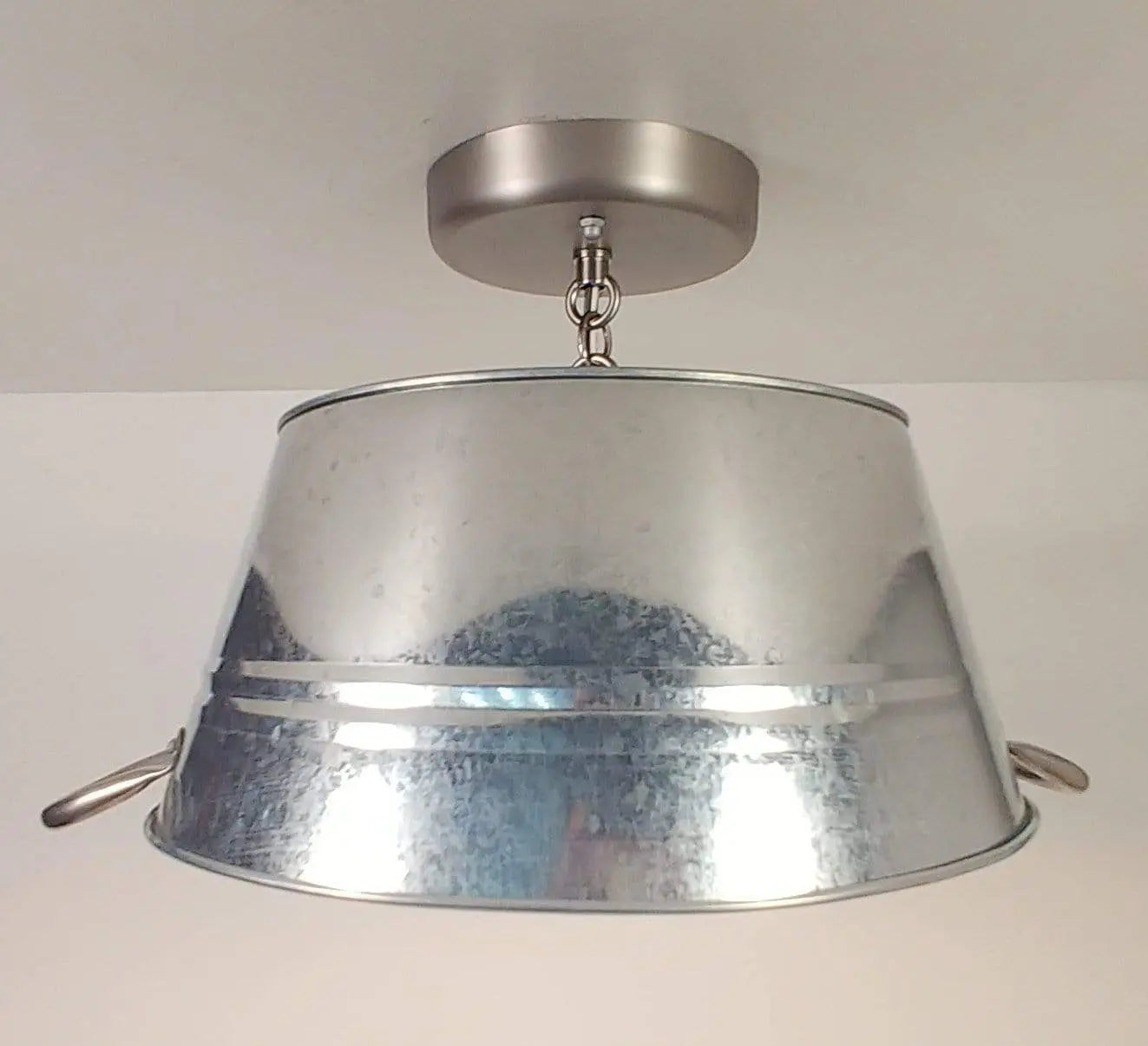 Farmhouse Laundry Room Lighting Fixture $85 with Galvanized Wash Tub ...