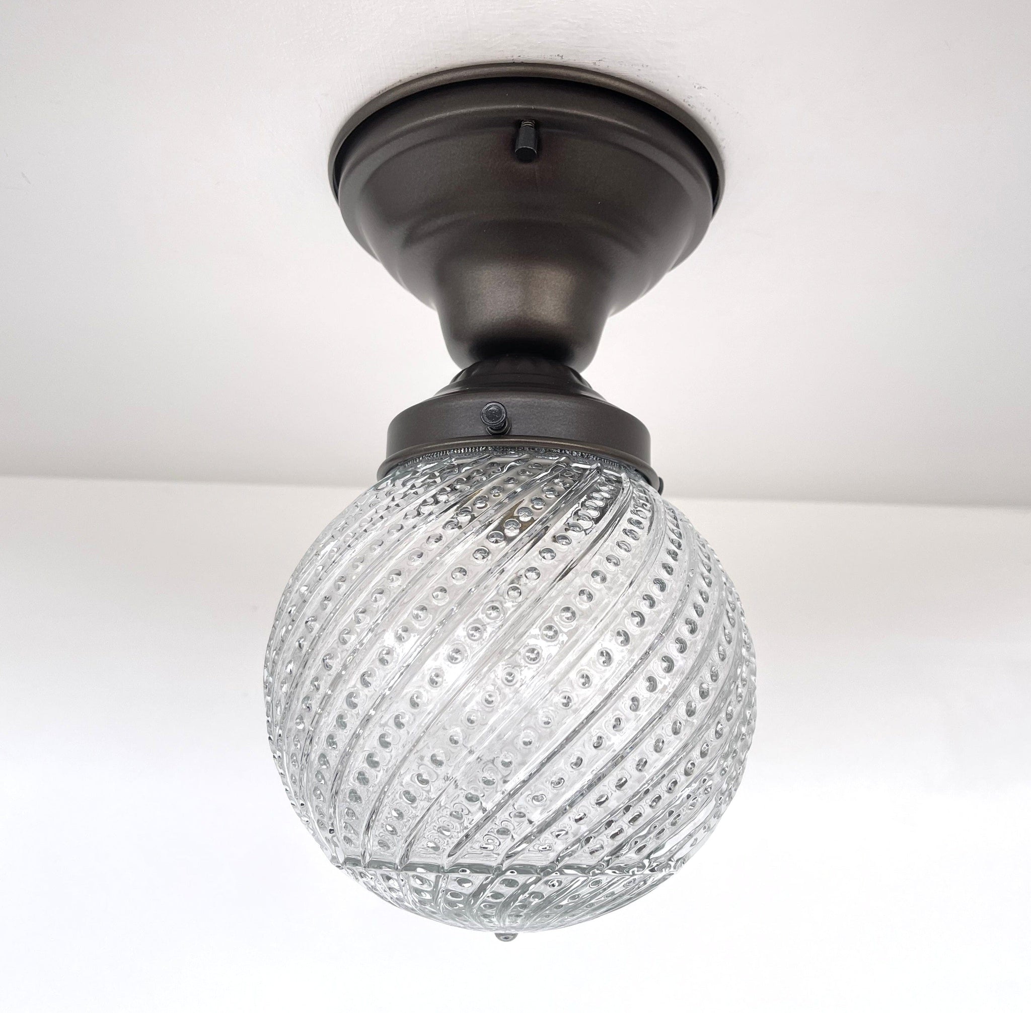 Antique Glass Light 1960's | Mid Century Regency - The Lamp Goods