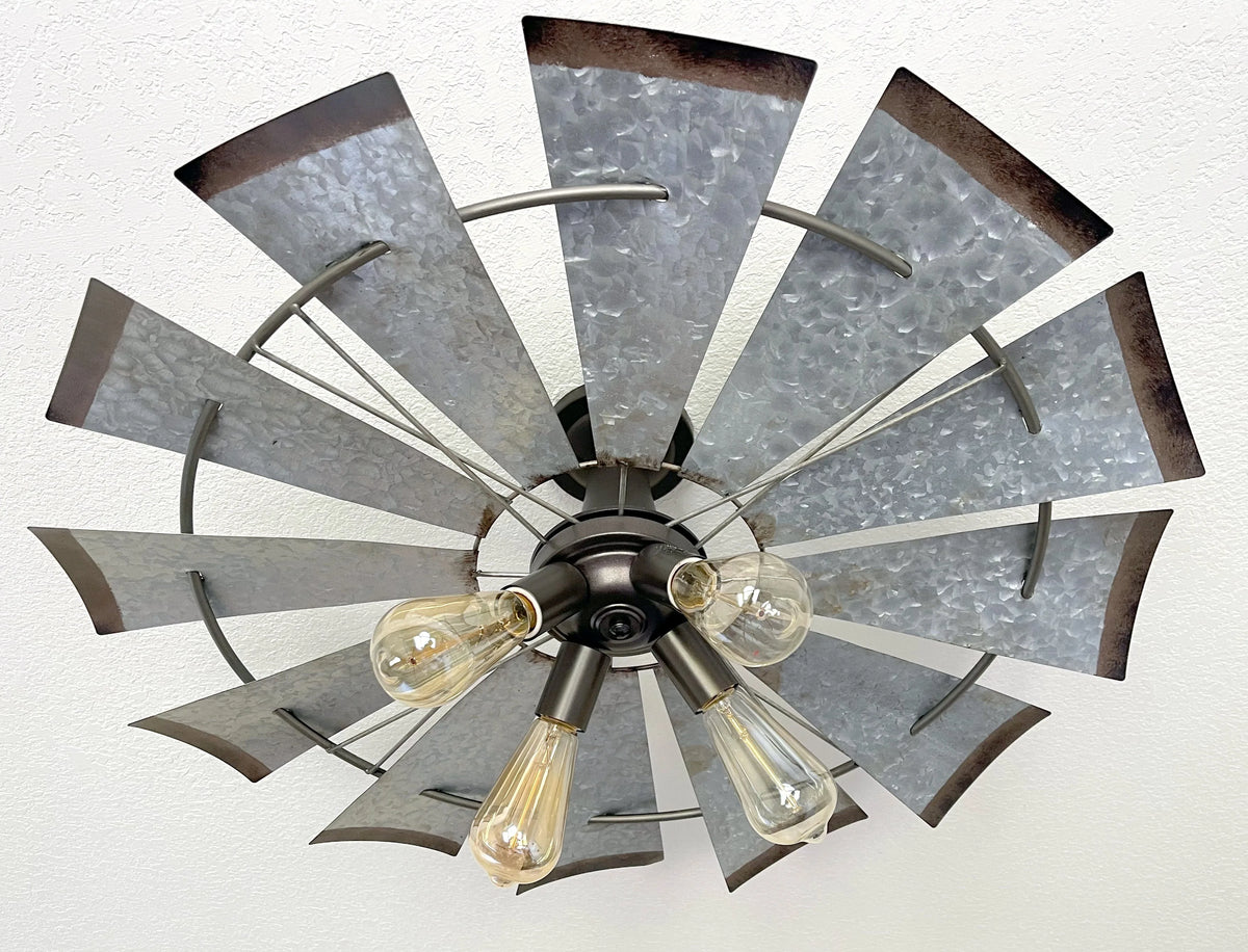 Farmhouse Light Fixture | Farmhouse Windmill - The Lamp Goods